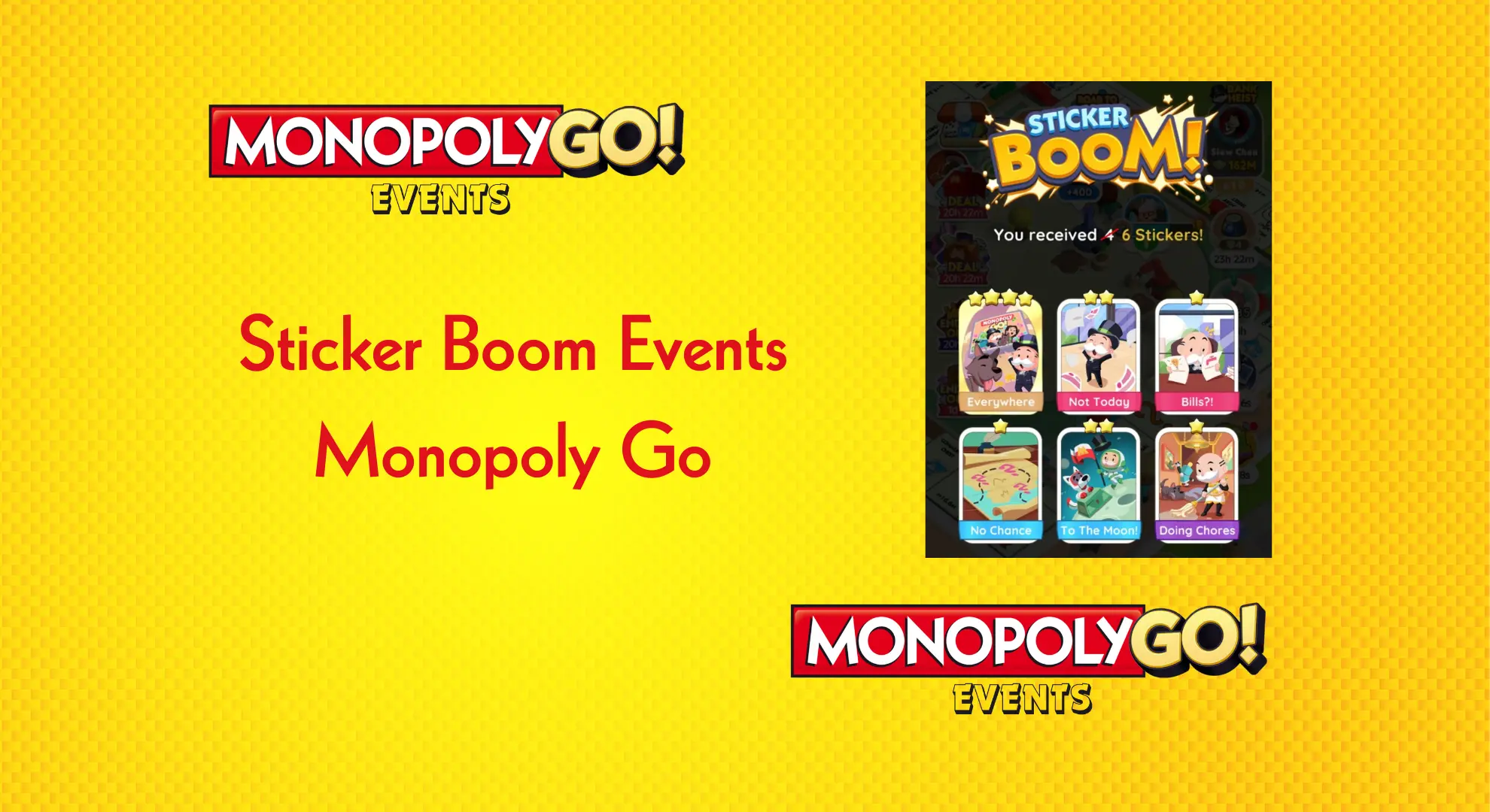 Next Sticker Boom Monopoly Go Event Schedule: October 2025